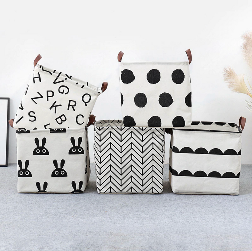 Cube Canvas Basket - Kids Toy Storage Box - Just Kidding Store