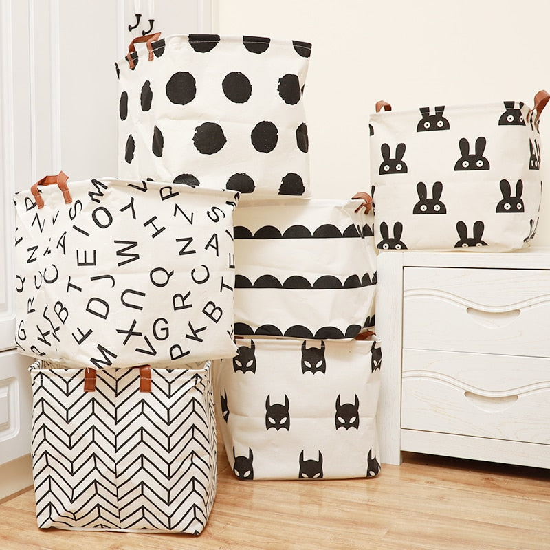 Cube Canvas Basket - Kids Toy Storage Box - Just Kidding Store