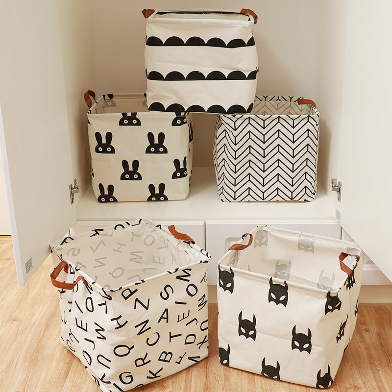 Cube Canvas Basket - Kids Toy Storage Box - Just Kidding Store
