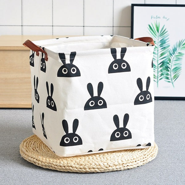Cube Canvas Basket - Kids Toy Storage Box - Just Kidding Store